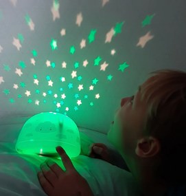 A Little Lovely Company Dětská LED lampička s projektorem noční oblohy Cloud, modrá barva, plast