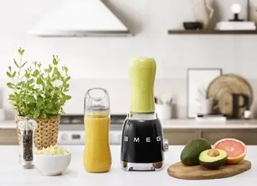 SMEG PBF01BLEU černá / Smoothie mixér / 300 W / 0,6 l / 2 rychlosti