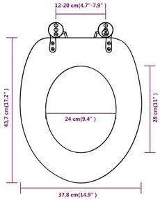 vidaXL Marketos WC sedátka s víky 2 ks MDF staré dřevo