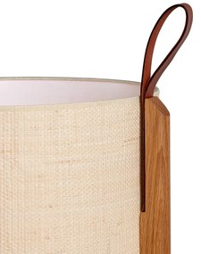 Stolní lampa Greta, přírodní vlákno/dub, výška 44 cm