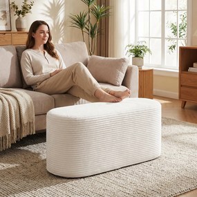 Costway Čalouněná osmanská lavice 120 cm Moderní stolička u nohou postele