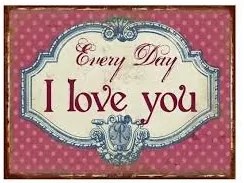 Plechová retro cedule I love you