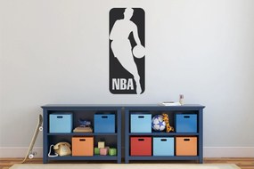 Lepy.cz Samolepka na zeď NBA - logo Velikost (šířka x výška): 20x48cm, Barevná varianta: Bílá