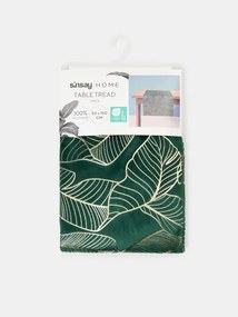 Sinsay - Běhoun na stůl s rostlinným motivem - zelená