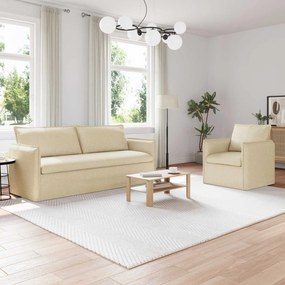 Set pohovek 2 ks Krémová Textil 3407616