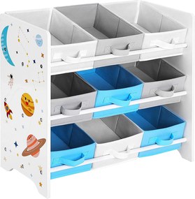 Dětská knihovna, úložný box na hračky, bílá