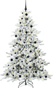 Umělý Skládací Vánoční Strom s stojanem Bílá 210 cm PVC a ocel 3397732