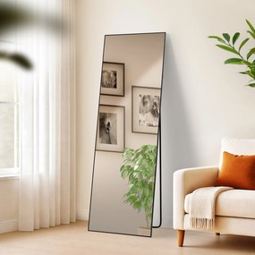 Zrcadlo Benicia 150x50 cm – černá-matt
