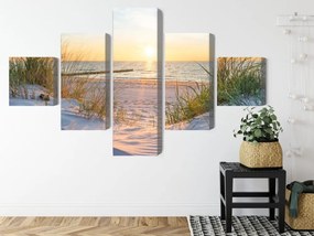 Vícedílný obraz Západ Slunce Na Baltském Moři 3D Nedostatek Nedostatek Přírodní plátno 250x150