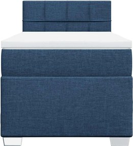 Box spring postel s matrací modrá 80x200 cm textil 3288021