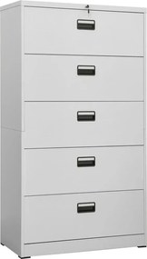 vidaXL Kancelářská skříň 90 x 46 x 164 cm ocel [336299] Barva: světle šedá