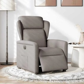 Elektrické polohovací křeslo taupe textil 3303121