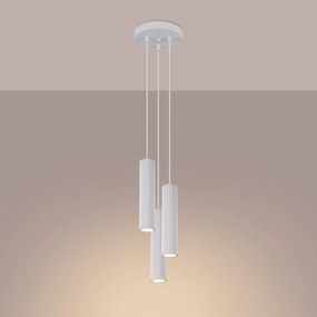 Sollux Lighting Závěsné svítidlo KARBON 3P bílé