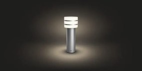 PH 17405/47/P0 Hue White Venkovní sloupkové svítidlo Philips Tuar 17405/47/P0 nerez, 2700K, 40cm - PHILIPS HUE (915005561601)