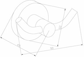 Mexen příslušenství, REMO držák na ručníky, 2-háček, chrom, 70507352-00