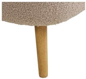 Béžová lavice z textilie bouclé Harlow – House Nordic