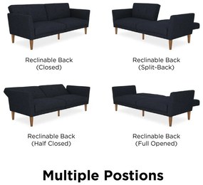 Tmavě modrá rozkládací pohovka 205 cm Regal - Novogratz