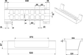 In-Design Držák kabelů a zásuvek pod stůl BOXIT V bílý Šířka držáku kabelu: 310 mm