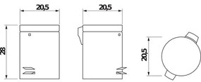 Jika Generic Odpadkový koš, objem 5 l, leštěná nerez H3893D30042001