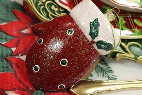 Klasik vánoční ozdoba rukavička 12cm