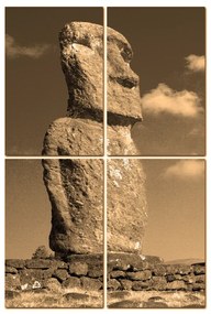 Obraz na plátně - Ahu Akivi moai - obdélník 7921FD (120x80 cm)