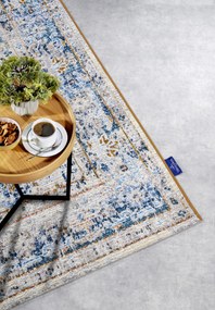 Villeroy & Boch Kusový koberec 106064 Cream, Blue – na ven i na doma, 200x285, modrá, chodba / předsíň