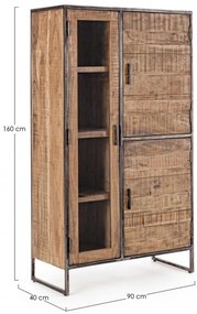 BIZZOTTO prosklený kabinet ELMER 160x90 cm 0746315