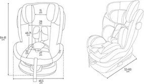 MoMi EMI i-Size béžová / Autosedačka / pro děti od 40 do 150 cm / do 3