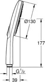 Grohe Rainshower SmartActive - Sprchová hlavice 130 95 l/ min | 3 prou
