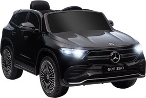 HOMCOM Dětské elektrické auto 12V Mercedes-Benz EQA s dálkovým ovládáním, dětské auto s MP3 přehrávačem, předními světly, přenosnou baterií, 3-8 km/h,