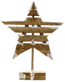 Countryfield Stojací vánoční ozdoba hvězda na ledky - 48x40cm