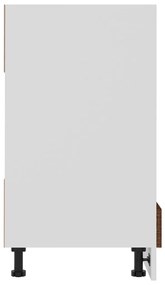 Skříňka na troubu hnědý dub 60x46x81,5 cm kompozitní dřevo - Default Title
