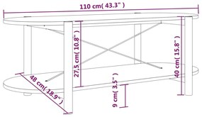 Konferenční stolek černý 110 x 48 x 40 cm kompozitní dřevo - Default Title