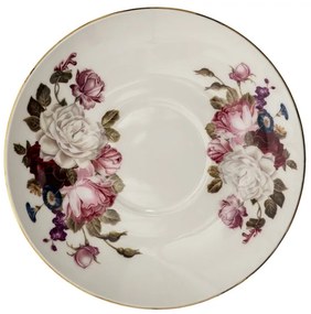 Porcelánový šálek s podšálkem Flower Sun – 12x9x7 cm