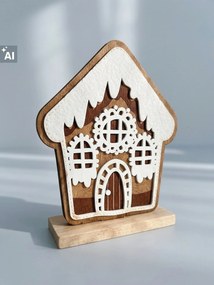 Sinsay - Vánoční dekorace ve tvaru perníkové chaloupky 2 pack - vícebarevná