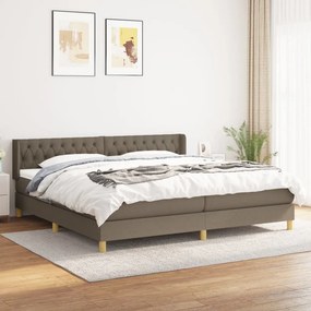 Box spring postel s matrací taupe 200x200 cm textil 3130621