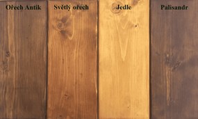 Kovový stůl Pekárek Barva prken: Palisandr, Délka prken: Prodloužené 180 cm, Ošetření ocelových nohou: Bez povrchové úpravy