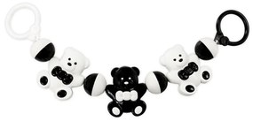 Dětské chrastítko do kočárku Akuku medvídci černobílí Barva: Bílá