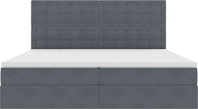 Postel s úložným prostorem a matrací Tmavě šedá 200 x 200 cm 3372172