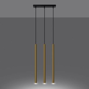 Sollux Lighting Závěsná lampa PASTELO 3L leštěné zlato