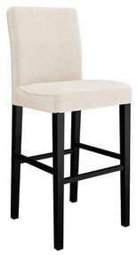 Čalouněná barová židle s opěradlem ST95, Barva křesla: černá, Potah: Magic Velvet 2217