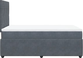 Box spring postel s matrací tmavě šedý 120x190 cm samet 3294587