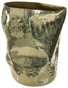 Kovová váza v barvě zlata, výška 35 cm
