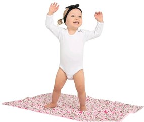 NEW BABY dětská deka z minky MEDVÍDCI 80x102 cm růžová