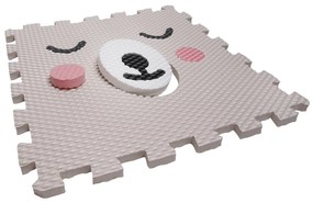 Vylen Pěnové podlahové puzzle Minideckfloor Méďa Tmavě hnědá 340 x 340 mm