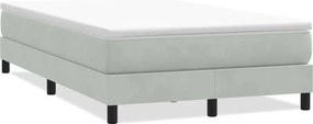 Postel Box Spring bez matrace světle šedá 120x210 cm samet 3315819