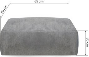 Modulární taburet Vacuum 85 cm šedý