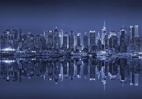 Fototapeta New York Reflections In Blue Omyvatelný vlies 104x70.5