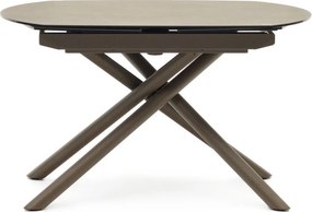 Rozkládací jídelní stůl s přídavnou deskou s keramickou deskou 100x130 cm Yodalia – Kave Home