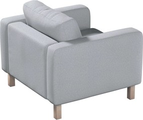 Potah na křeslo IKEA Karlstad, krátký barva šedá látka pletený vzor